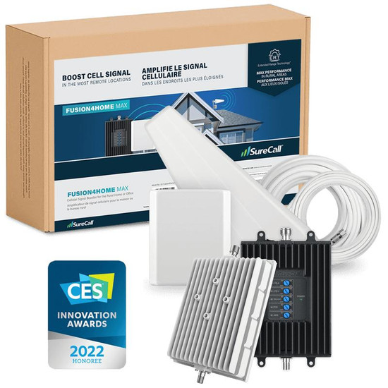 SureCall Fusion4Home Max Signal Booster Kit - For Rural Areas