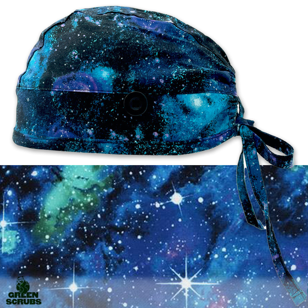 Galaxy Skull Scrub Cap Surgical Scrub Hats by Green Scrubs at ...