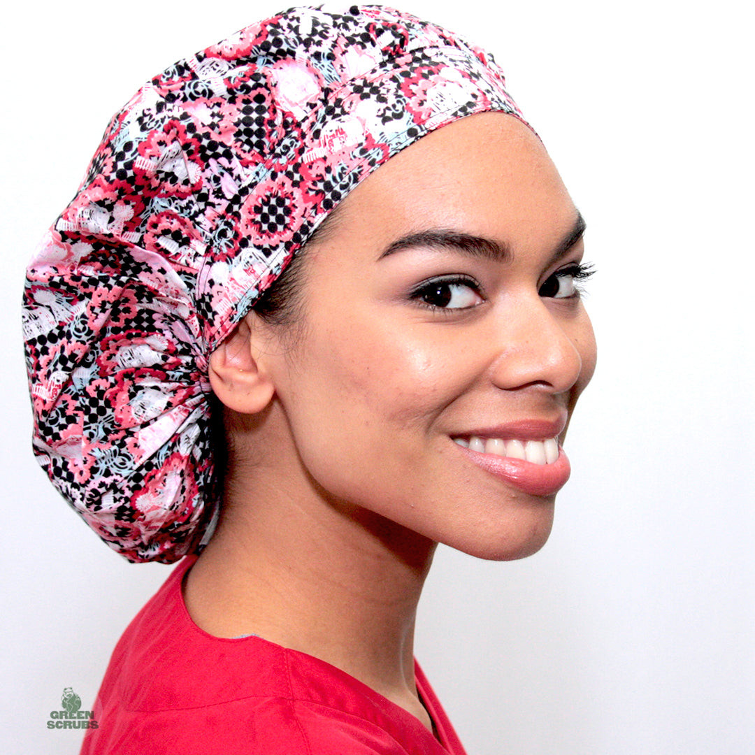 All In Bouffant Hat Scrub Hats by Green Scrubs | GreenScrubs.com