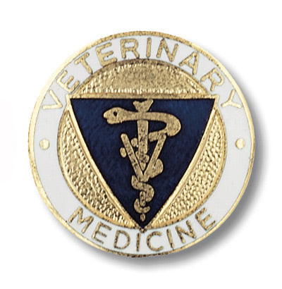 Prestige Medical 1049 Emblem Pin Veterinary Medicine GreenScrubs.com