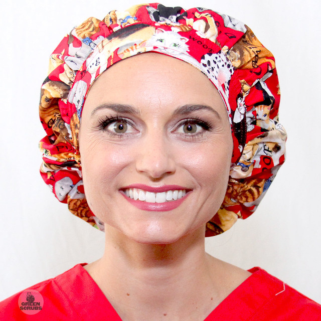 Picasa Bouffant Hat Scrub Hats by Green Scrubs | GreenScrubs.com