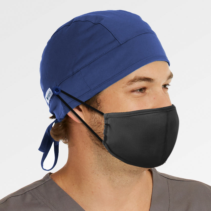 Maevn - Unisex Scrub Cap With Buttons - Royal Blue - Green Scrubs