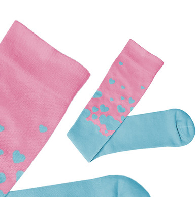 Prestige Medical 386 - 12" Premium Compression Socks - Blue Heart ...