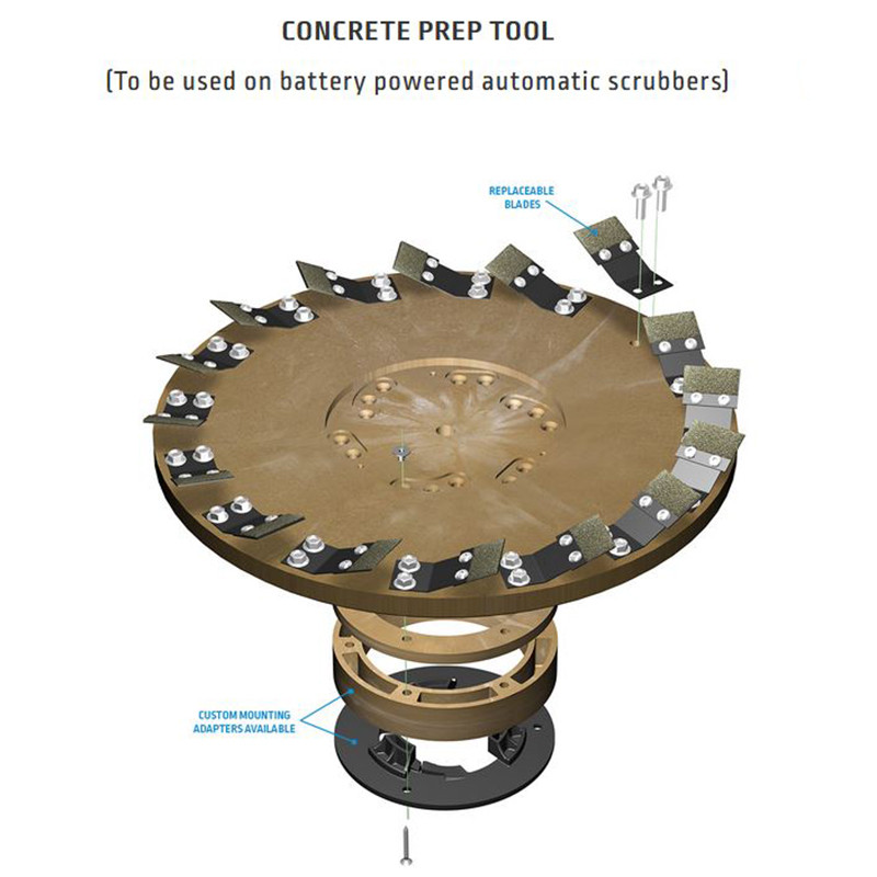 Diamabrush 17" Concrete Prep Tool 25 grit 901701202