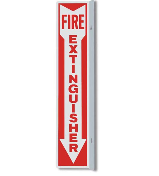 AWM109 - Aluminum Fire Extinguisher Sign 4" x 18" - Fire Extinguisher Depot