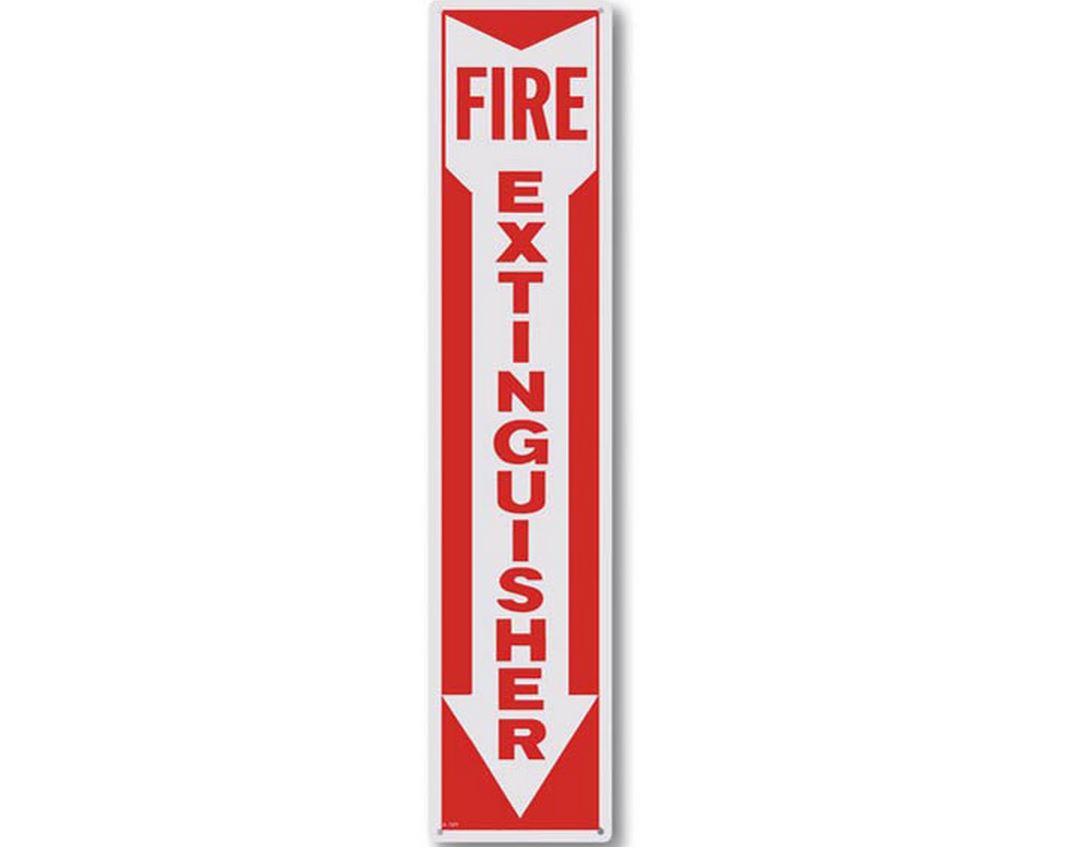 A108 Aluminum Fire Extinguisher Sign 4" x 12"