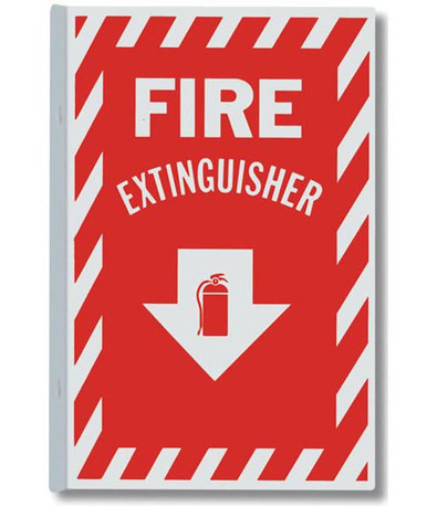 AWM114 - Aluminum Fire Extinguisher Sign 8" x 12" - Fire Extinguisher Depot