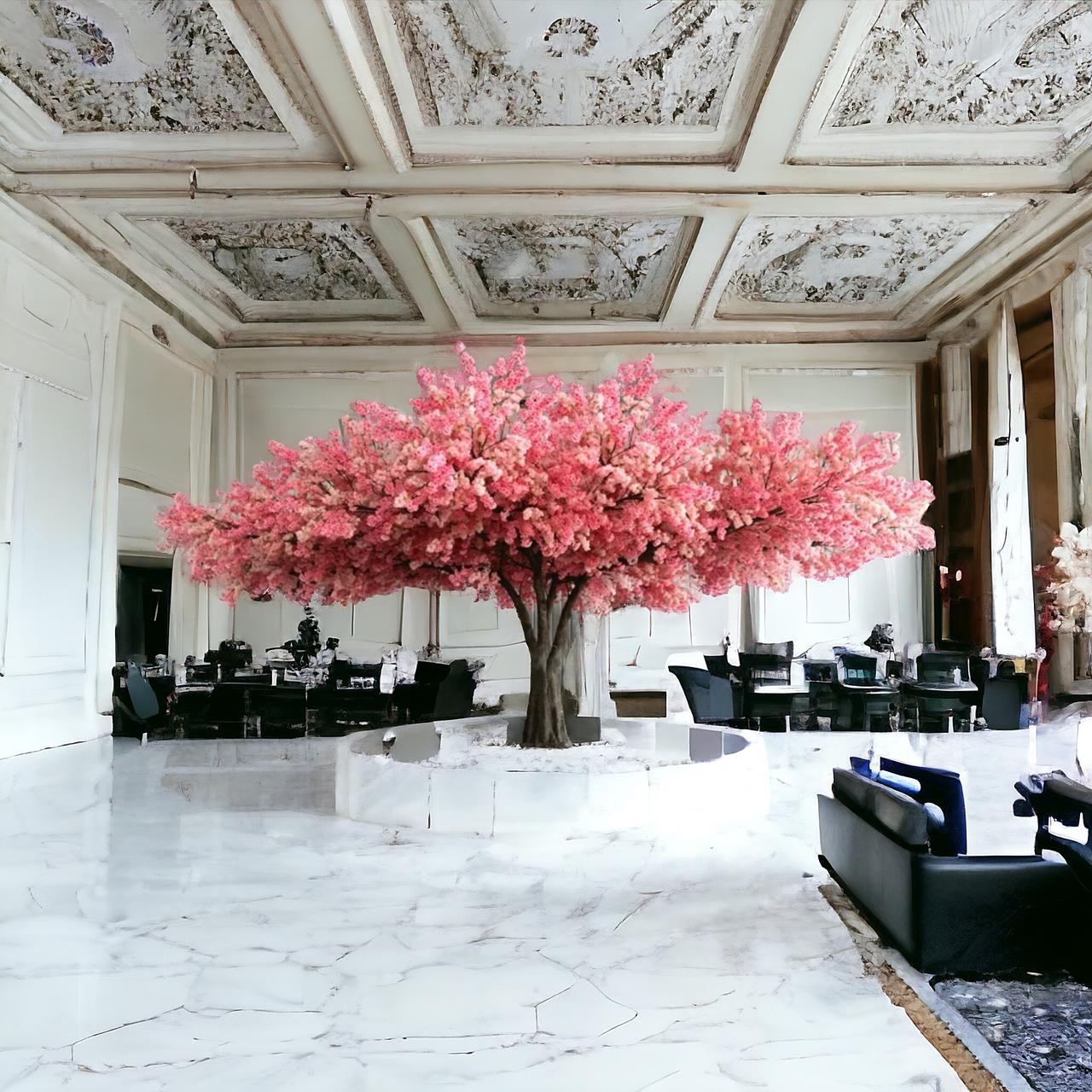 Maribelle: Pink Cherry Blossom Faux Tree - Artificial Sakura Tree ...