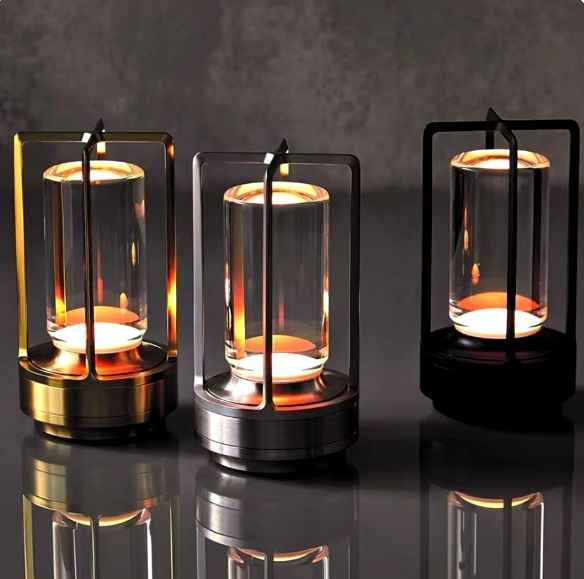 Aliea Cordless Mini Lamp - Compact Battery-Operated Table Lamp in Black ...