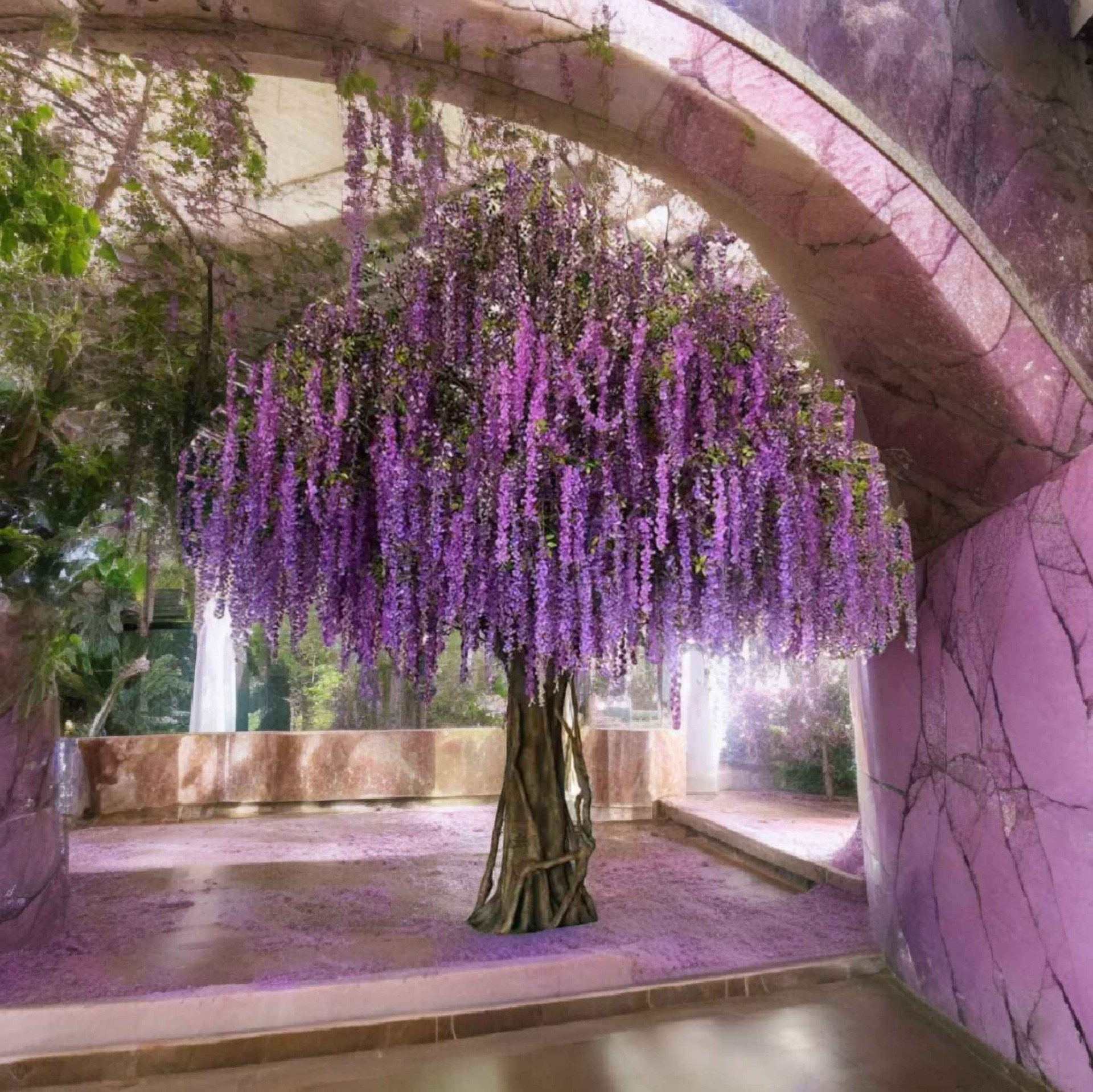 Penelope: Customizable Artificial Purple Wisteria Tree - Large Faux ...