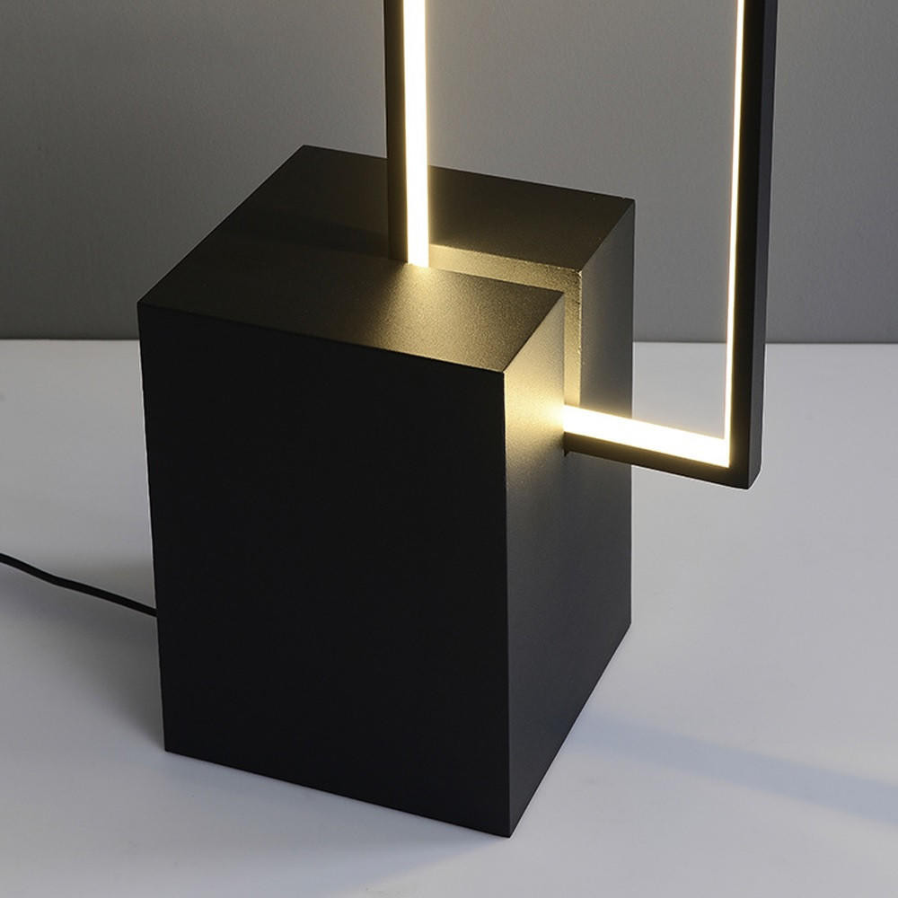 Kael: Black Rectangle Floor Lamp - Scandinavian Minimalism Meets Unique ...