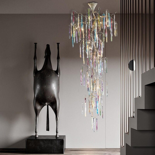 Elle: A Vibrant Symphony of Color - The Multi-Colored Crystal Chandelier