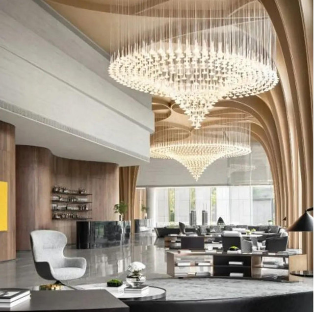Radiant Elegance: Ayla - Modern Illumination for High Ceilings