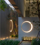 Polaris - Modern Round Wall Light Outdoor - Black Luxury Outdoor ...