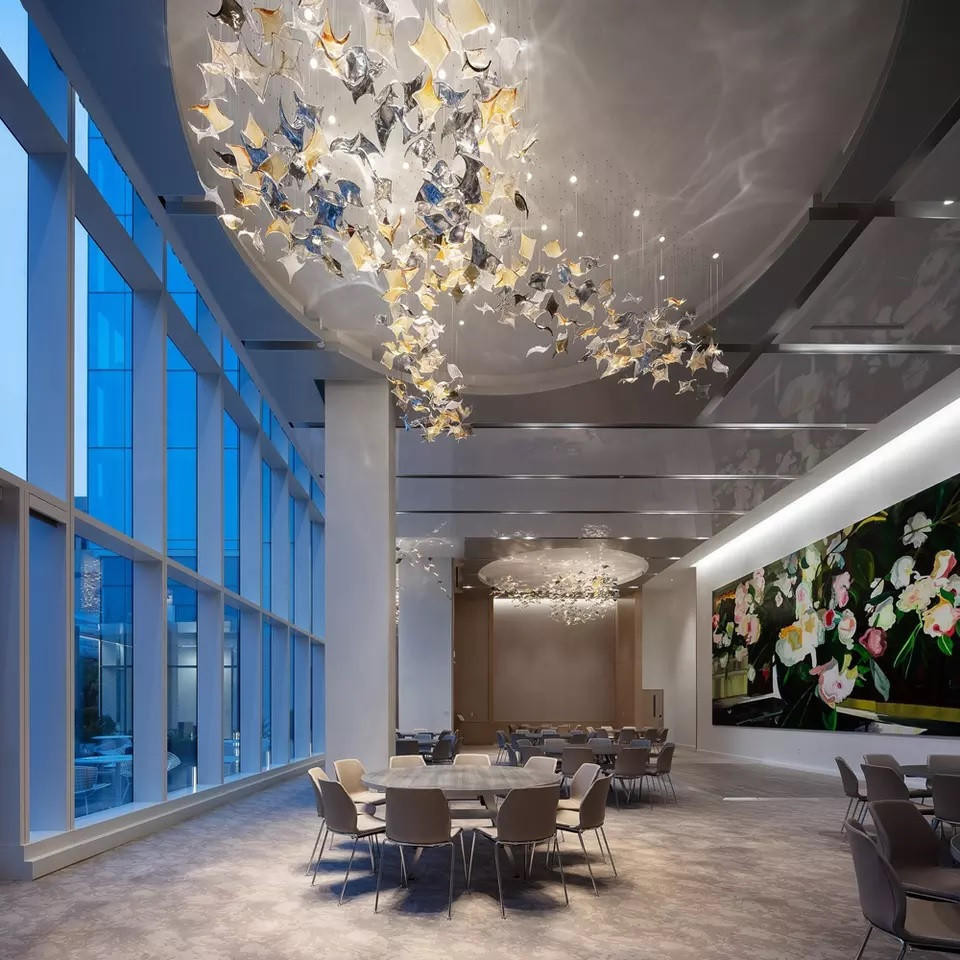 Aurelia: Hand Blown Glass Drop Chandelier - Modern Large Glass ...