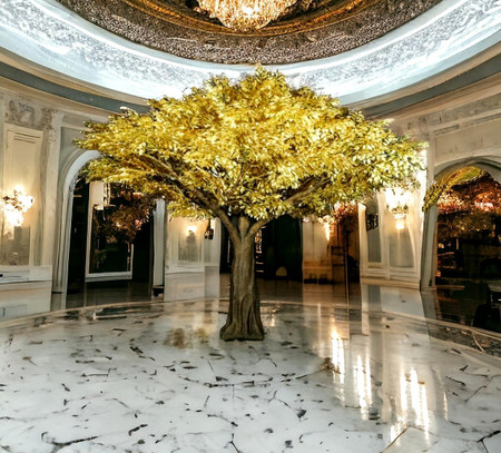 Ora: Luxurious Indoor Artificial Gold Trees - Grand Statement Decor ...