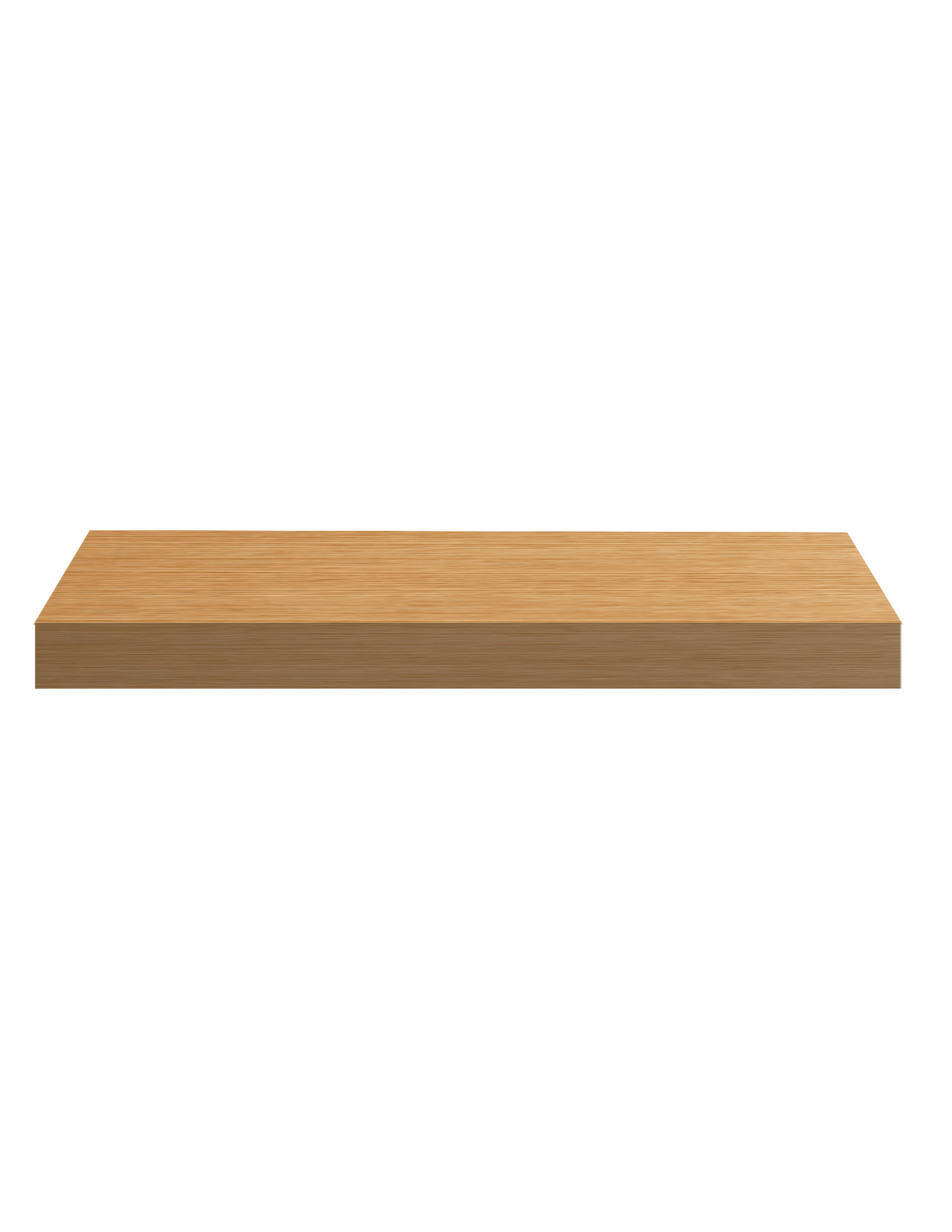 Red Oak Rift Cut - Veneer Floating Shelf Horizontal End - Cabinet Now