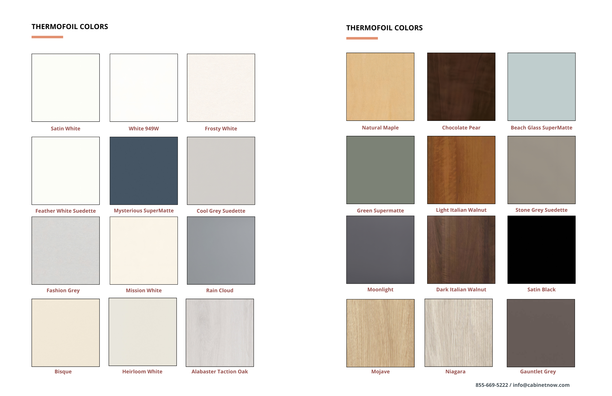 Sample Cabinet Doors