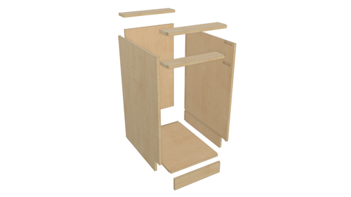 Frameless Base Cabinet- Single Door with Single Drawer