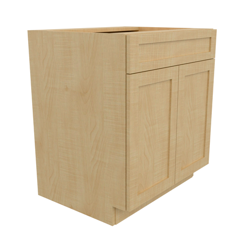 Frameless Base Cabinet – Pair Doors with Single Drawer