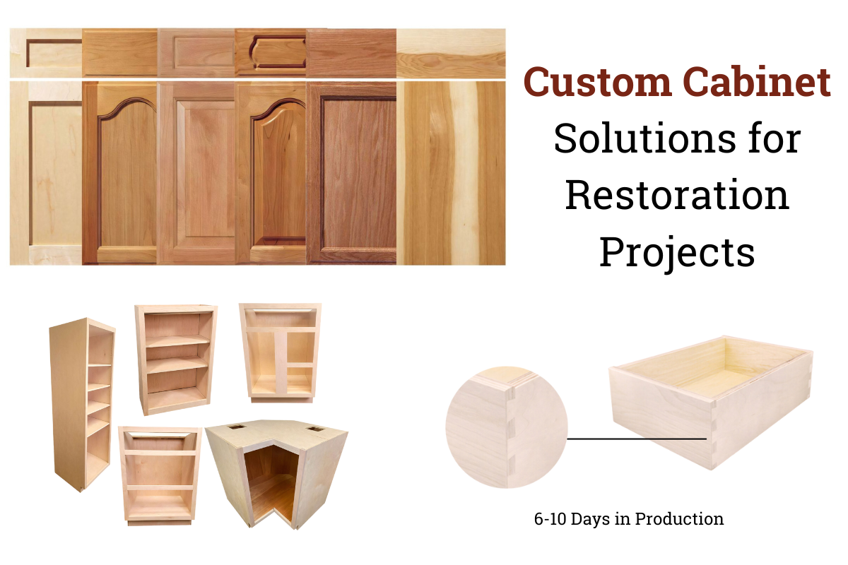 Custom Cabinets with Swift Turnaround for Restoration Projects - Cabinet Now