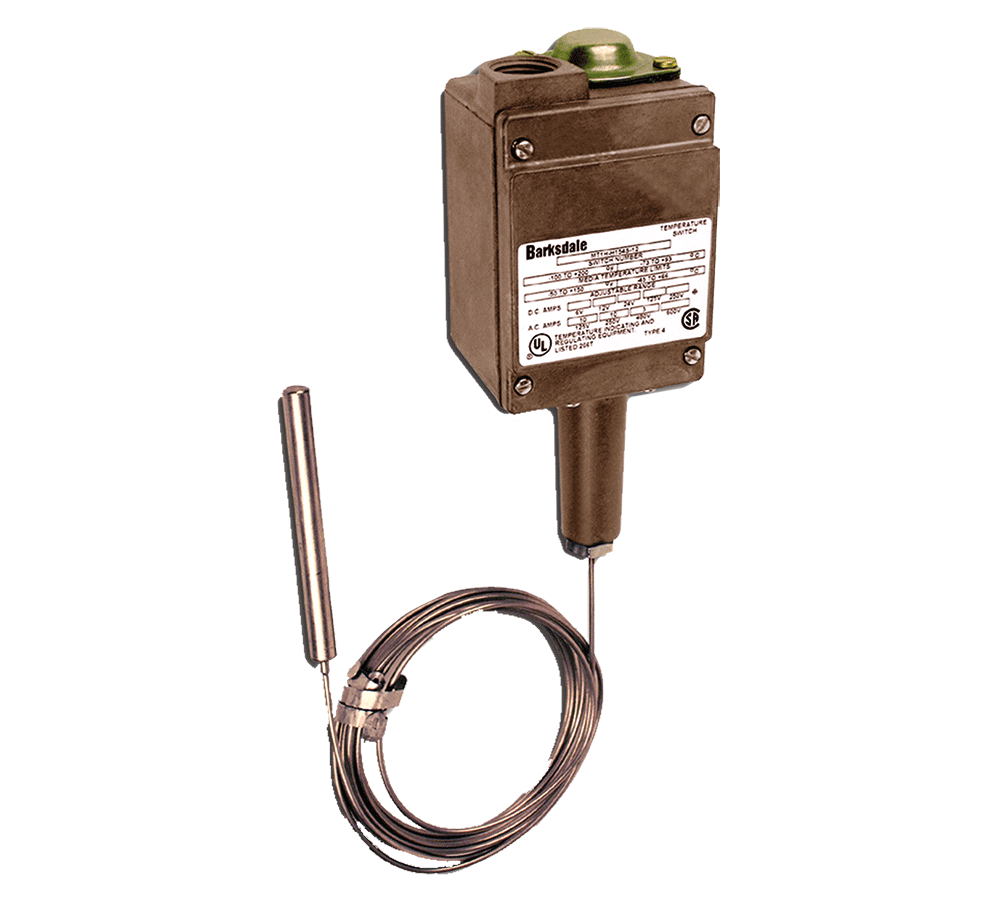 Barksdale T2H Series Remote Mount Temperature Switch, Dual Setpoint, 50 ...