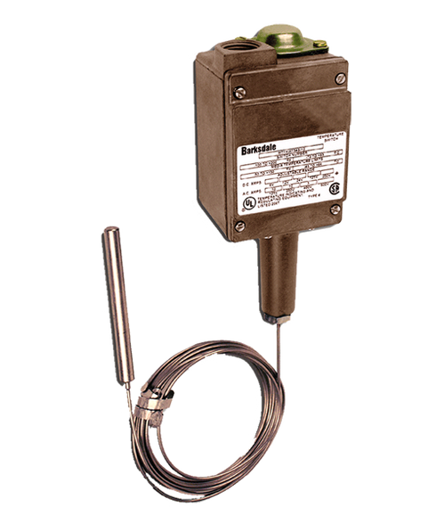 Barksdale T2H Series Remote Mount Temperature Switch, Dual Setpoint, 50 ...
