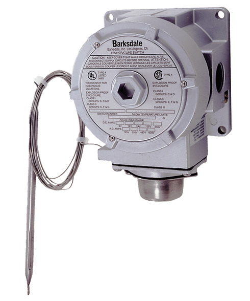 Barksdale TXL Series Explosion Proof Temperature Switch, Single Setpoint, 15 F to 140 F, TXL-L1S ...