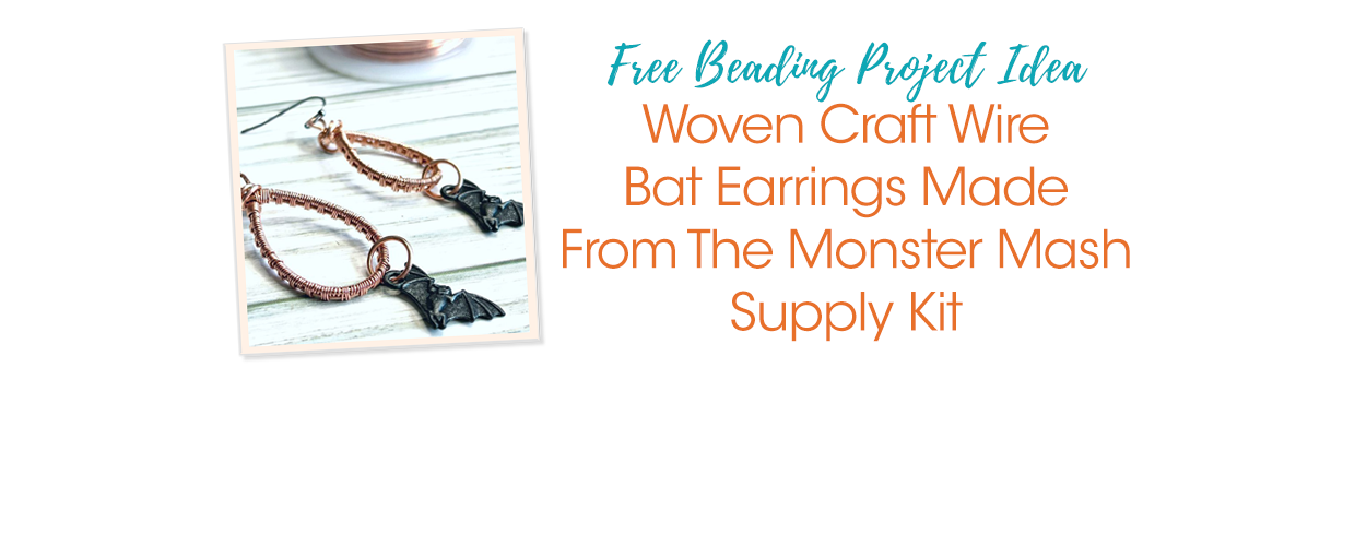 Woven Craft Wire Bat Earrings Made From The Monster Mash Supply Kit ...