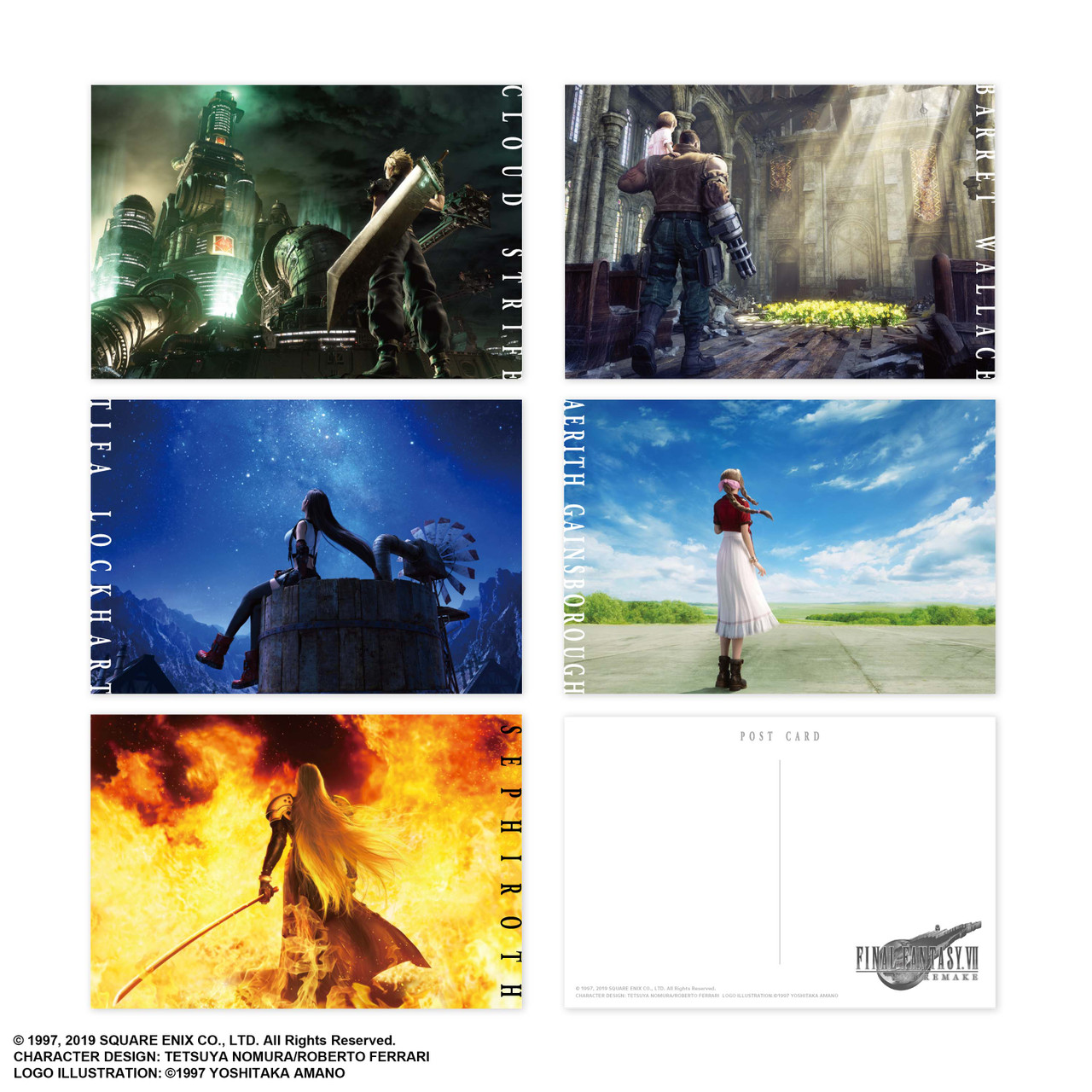 FINAL FANTASY VII REMAKE POSTCARD SET IMAGE ART | SQUARE ENIX Store
