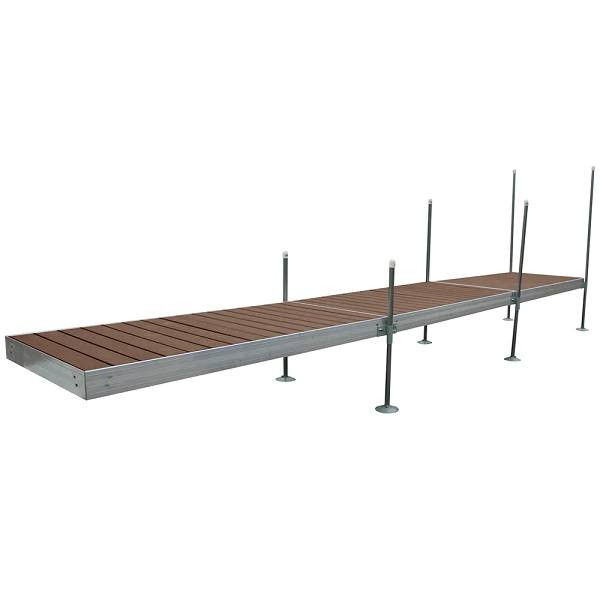 Tommy Docks Straight Dock w/Woodland Brown Decking