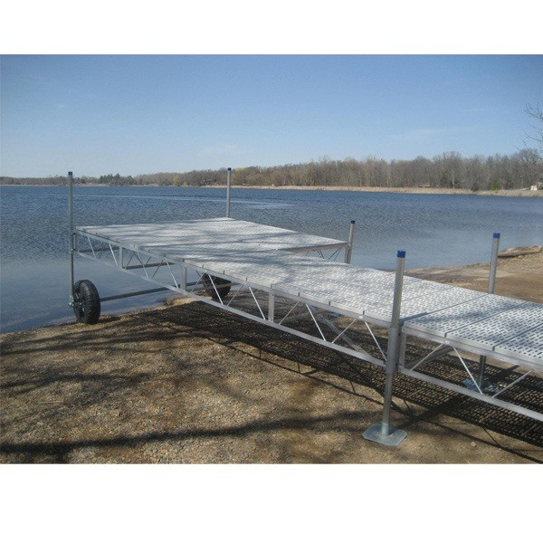 Patriot Docks Patio Roll-In Boat Dock w/ Poly Decking