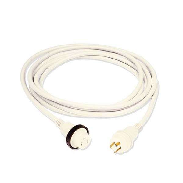 Marinco 30 Amp 50' Shore Power Cordset - White