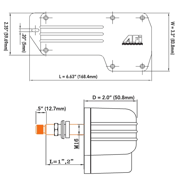 AFI Waterproof Boat Windshield Wiper Motor w/ 1.5" Shaft