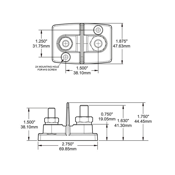 Blue Sea Dual Power Post | Wholesale Marine