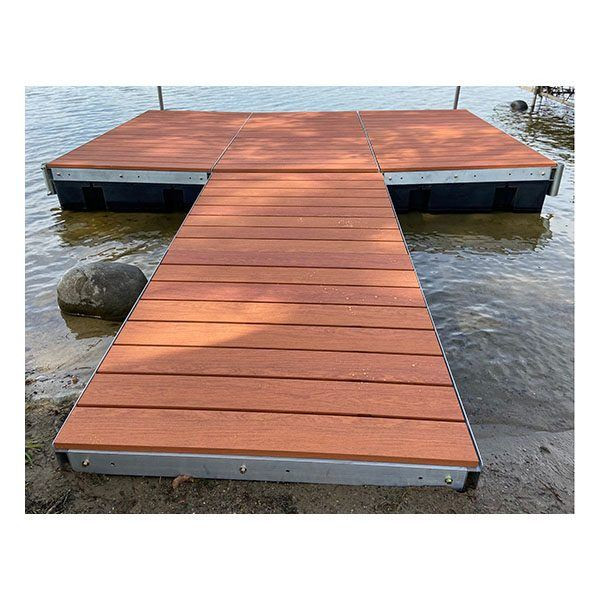 Patriot Docks Premium "T" Floating Dock w/ Brown Aluminum