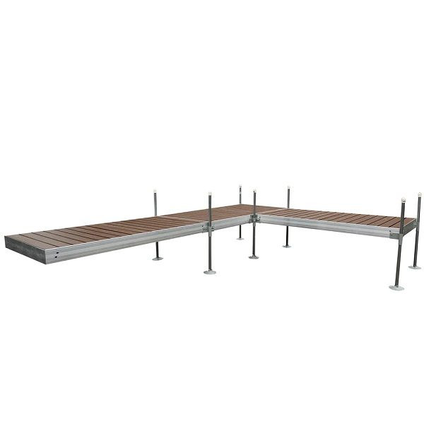 Tommy Docks L-Shaped Dock w/Brown Composite Decking