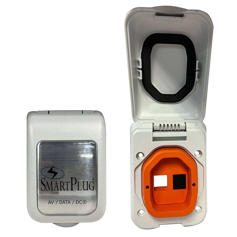 SmartPlug BDBPW Data Port Case/Inlet Only - White Cover w/One Blank ...