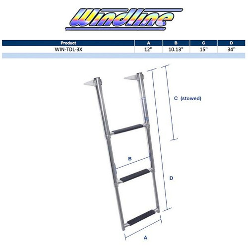 Windline Stainless Telescoping Over Platform Ladder