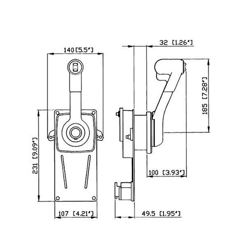 UFlex B183 Single Lever Side Mount Control
