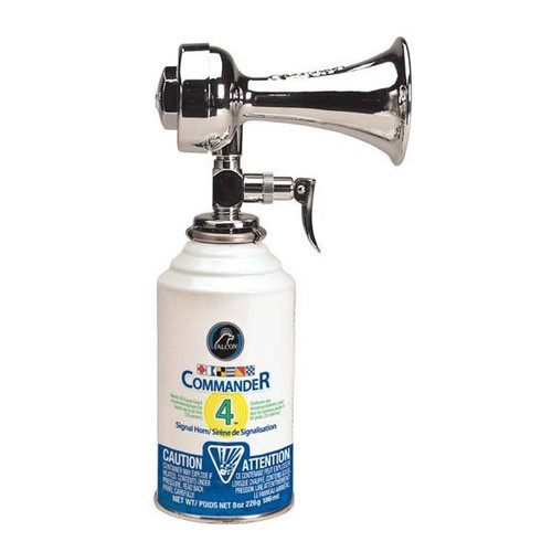 Falcon Commander 4 Push Button Chrome Signal Horn 8oz