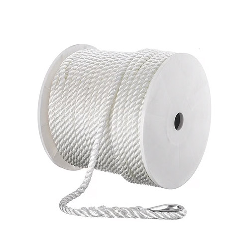 Aamstrand Anchor Line 3 Strand Twisted Nylon - White