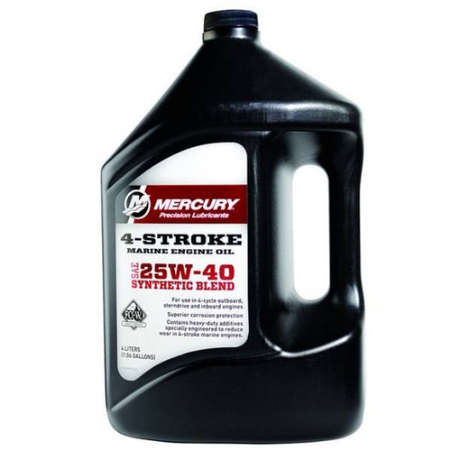 Mercury 8M0078630 25W-40 Synthetic Blend 4-Stroke Engine Oil | OEM ...