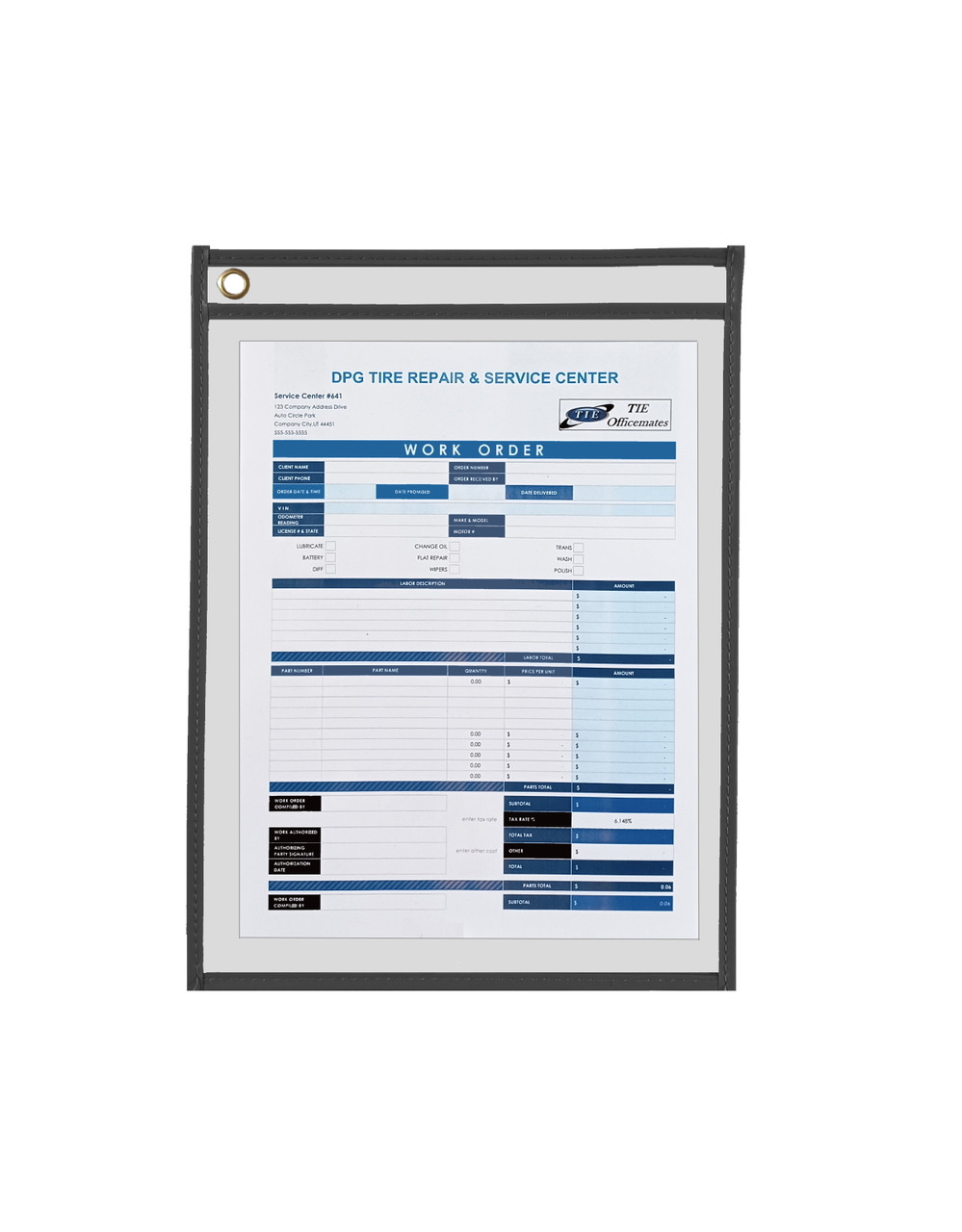 11x14 (25/Pk) Auto Repair Order Ticket Holders