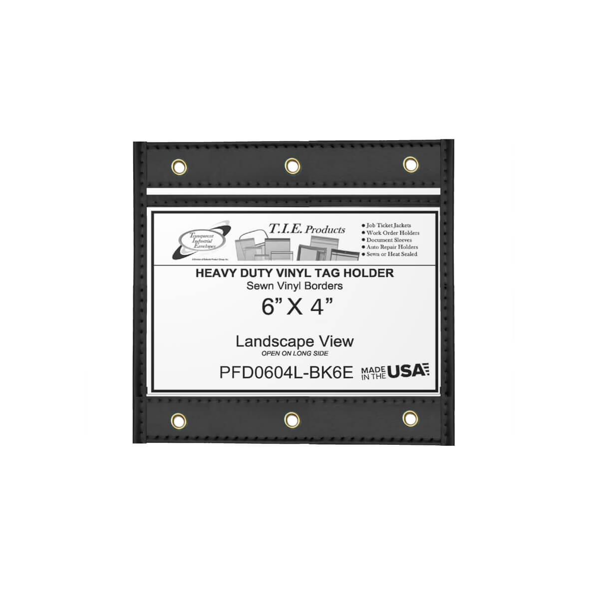 Custom 6"x4" Tag/Placard Holder with 6 Brass Mounting Eyelets 25/Pk ...