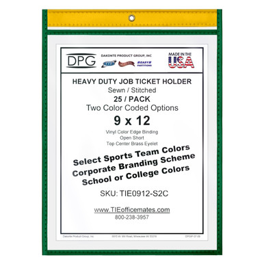 9x12 Color Coded Job Ticket Holders Two Colors