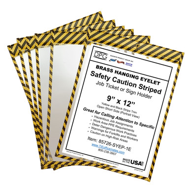 9x12 Safety Color Coded Shop Ticket Holder 25/pack