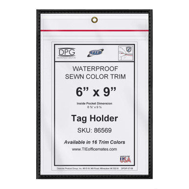 5x8 Resealable Press-Lock Clear Vinyl Document Holder with Hanging Eyelet