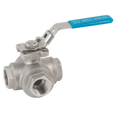 1 1/4" BSP ST/ST 3-WAY T PORT BALL VALV - Signet