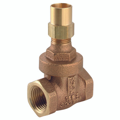 3/4" BSPT FXF BZ GATE VALVE LOCKSHIELD - Signet